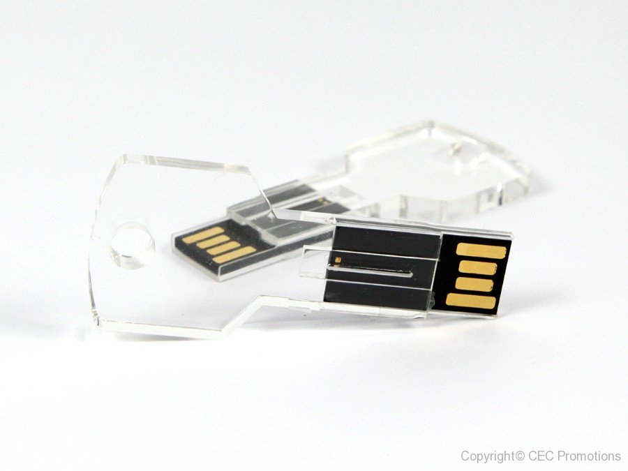 USB Stick Crystal in Schlüsselform, praktisch als Schlüsselanhänger ...