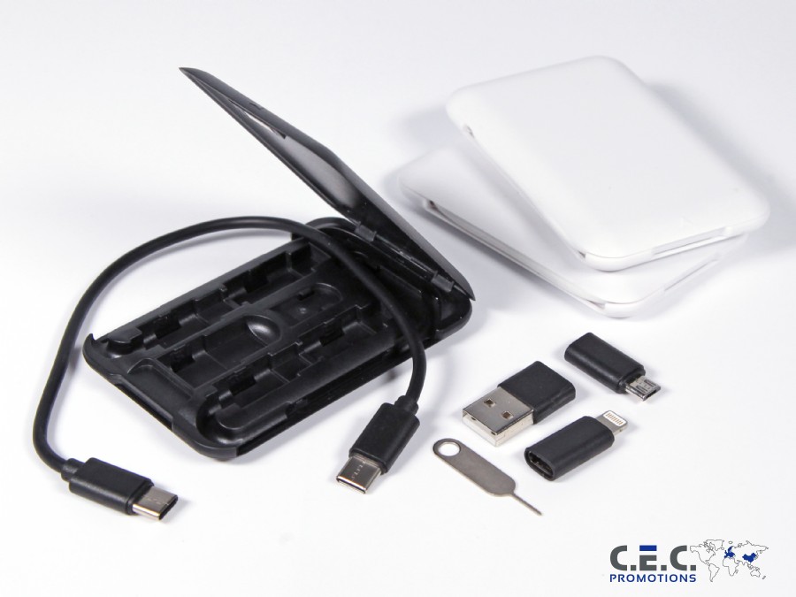 Adapter Set für unterwegs als Kundengeschenk mit Logo