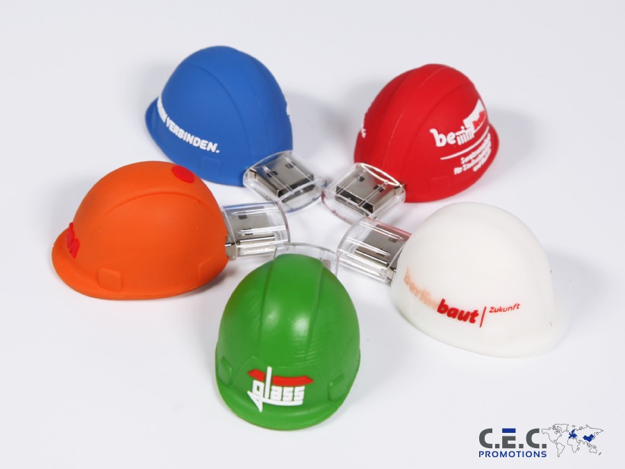 USB Bauhelm, Schutzhelm mit Logo als Werbemittel