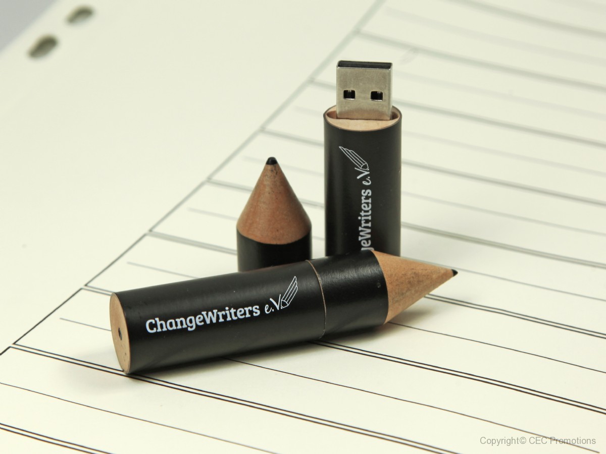 Bleistift USB Stick aus Holz mit Logo - Ab 4,43